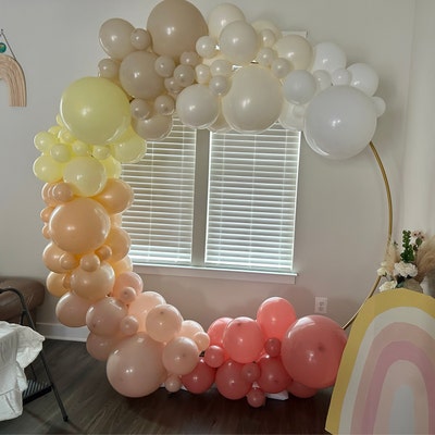 Boho Peach Blush DIY Balloon Garland Arch Kit Cream, White, Neutral ...