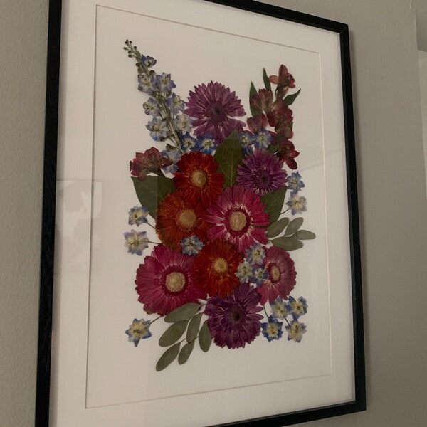 Custom Small Pressed Flower Arrangement Bundle Wedding Keepsake ...