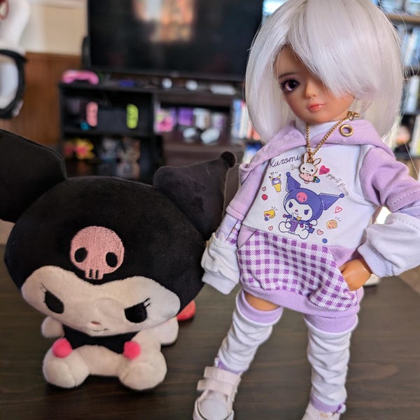 Yosd MSD Kumako Hoodie & Leg Warmer Set for 1/6 1/4 30cm 35cm BJD Doll ...