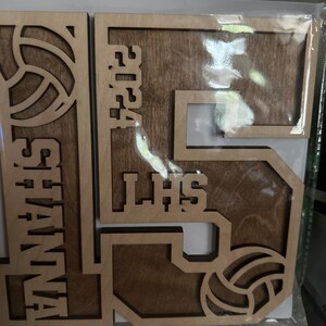 Custom Senior Athlete Number, Sports Number Wood Cutout, Custom Sports ...