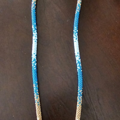 Bead Crochet Lanyard Pattern, PDF for Ombre Gradient Necklace, Crochet ...