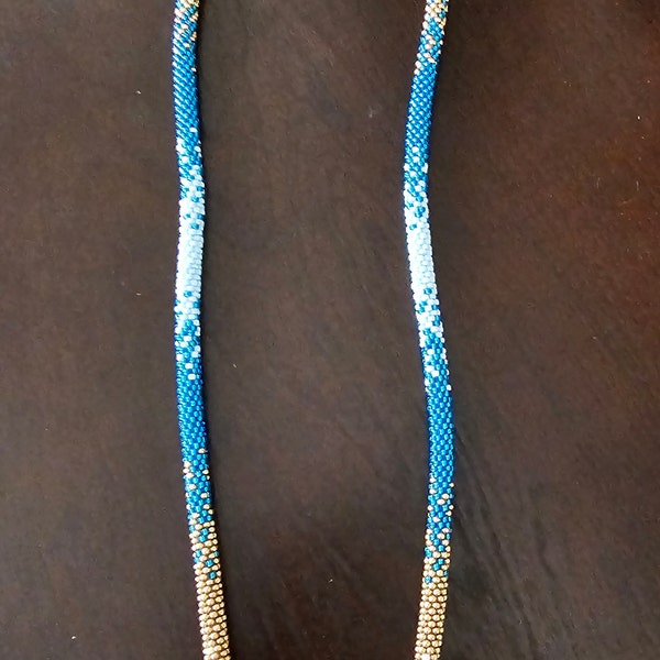 Bead Crochet Lanyard Pattern, PDF for Ombre Gradient Necklace, Crochet ...