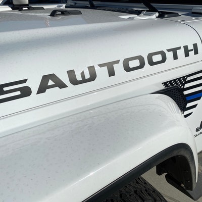 Custom Black Lettering Sticker Decal for Hood With an Outline Set of 2 ...