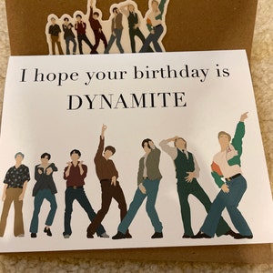BTS Greeting Card BTS Birthday Greeting Card Dynamite | Etsy