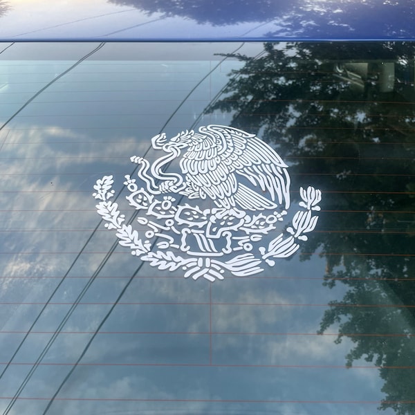 Mexican Flag Logo Decal, Mexican Eagle Decal, Waterproof Vinyl Sticker, Car Decal, Laptop ...