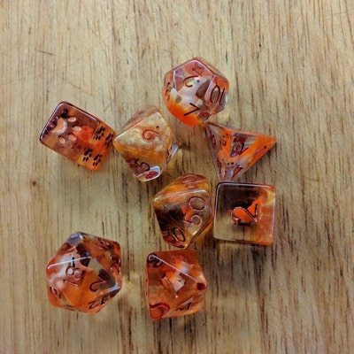 Blue Flower Dnd Dice Set Polyhedral Dice D&D Dice Dungeons - Etsy