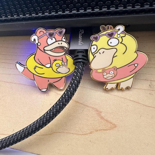 Pool Party Slowpoke and Psyduck Enamel Pins - Etsy