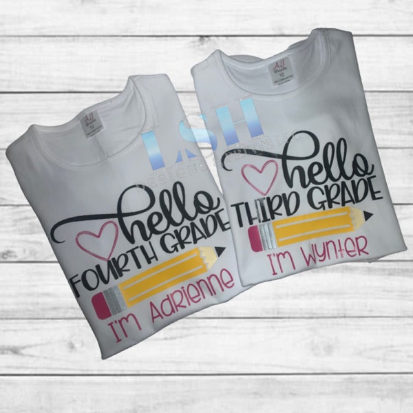 Back to School, 4th Grade Svg, Hello Fourth Grade, School Svg, Teacher ...