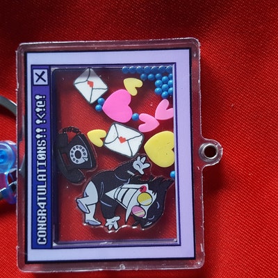 Spamton Deltarune Shaker Charm Keychain Acrylic Openable Charm 2.5in ...