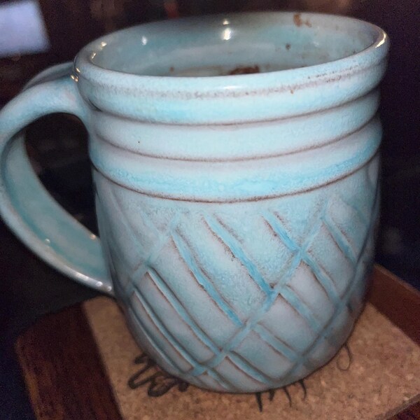 Ceramic Jewish Hand Washing Cup With 2 Handles, Blue Pottery Negel ...