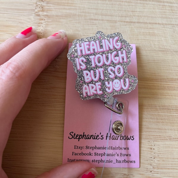 Healing Badge Reel, Id Holder, Encouraging Badge Reel, Badge Reel ...