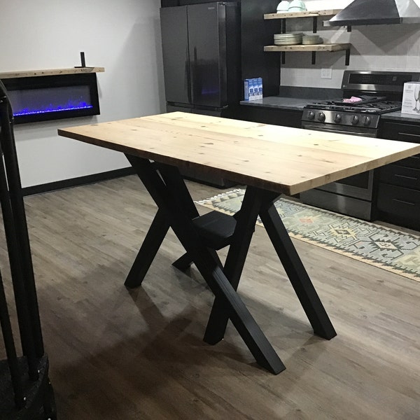 Bar Height Solid Wood Table, Standing Height Bar Table, Wood Bar Table ...