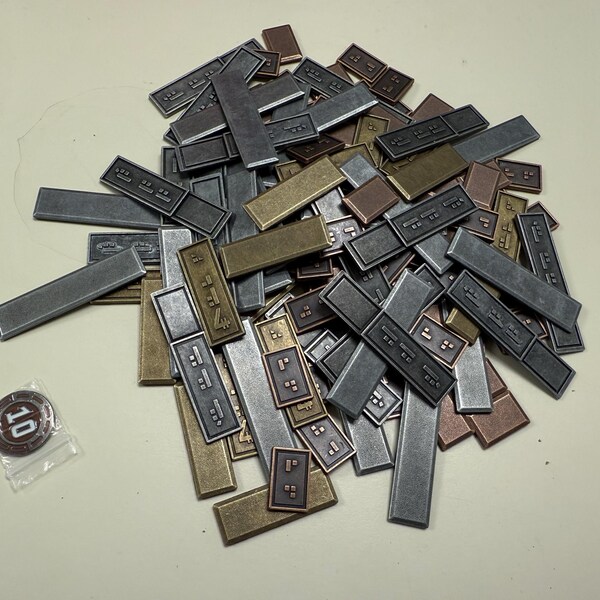 40x Dragon Coins in 3 Different Colors, Metal Token Upgrade for Board ...