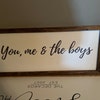 You Me & the Boys Sign, Living Room Signs, Boy Mom Sign, Gift for Mom ...