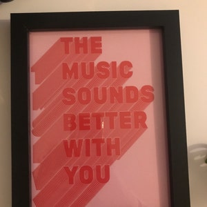 Custom Song Lyric Print Music Poster Wall Art A5 A4 A3 - Etsy