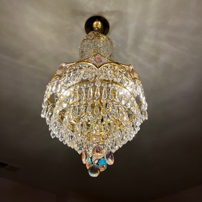 24 Vintage 60's Chandelier Chain, With Ornate Brass Design Links, Mid ...