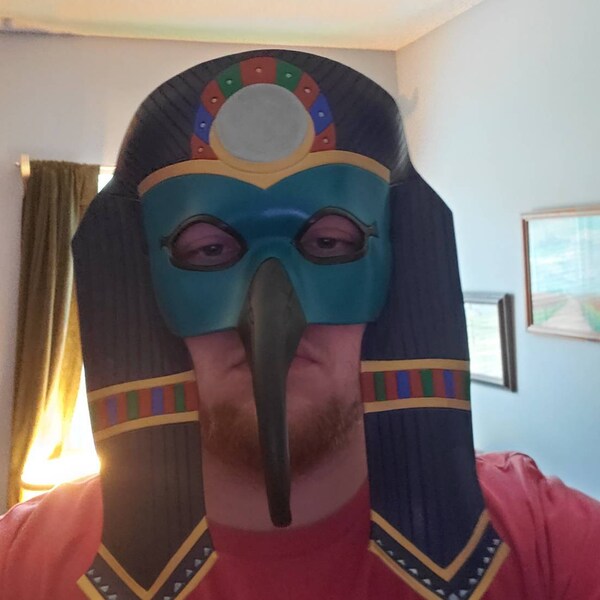 Made to Order: Egyptian Thoth Leather Ibis Mask - Etsy