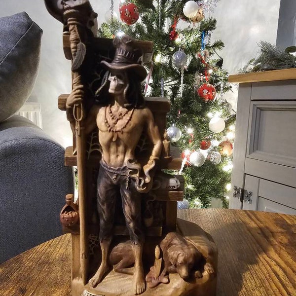 Papa Legba Statue: Handmade Wooden Voodoo Sculpture - Etsy