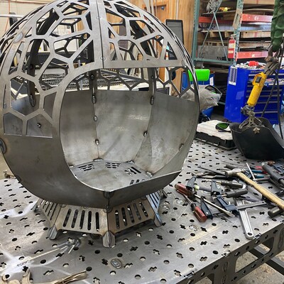 Fire Pit DXF, Fall Leaves Hexagon Fire Bowl, Digital Product for Metal ...