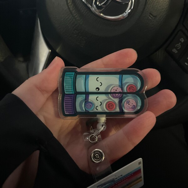 Lab Tech Badge Reel Blood Drawing Badge Holder Laboratory Technician ...