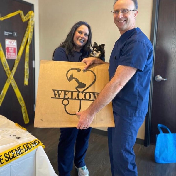 Personalized Metal Vet Sign, Metal Animal Care Sign, Custom Metal ...