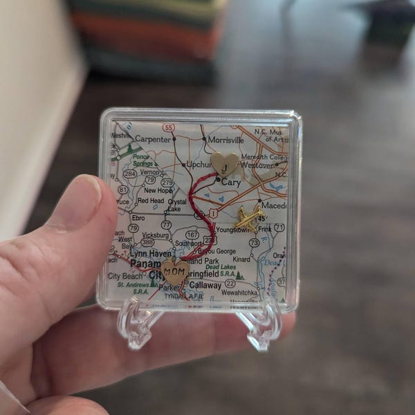 Long Distance Gift, Two Maps in One, Custom Map Gift, Maps in Frame ...