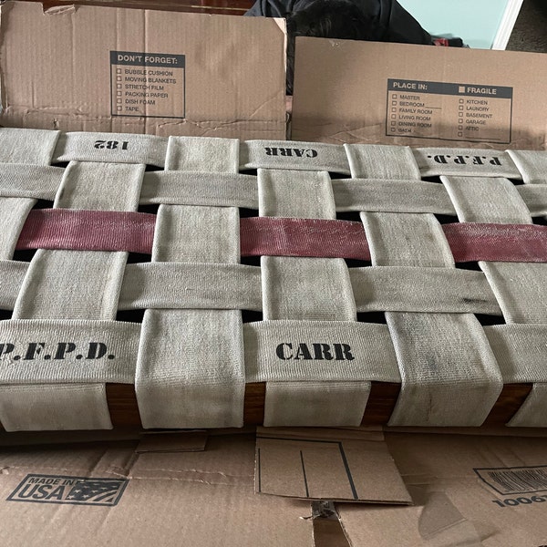 Fire Hose Bench - Firefighter - Thin Red Line - Birthday Gift Fireman ...