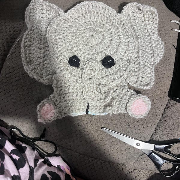 Crochet Elephant Applique Pattern: Beginner-friendly (PDF Pattern) - Etsy