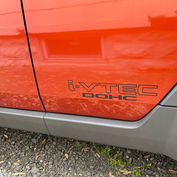 2x I-vtec DOHC Vinyl Decals. 9" - 11.5" Sticker Fits a Honda Civic ...