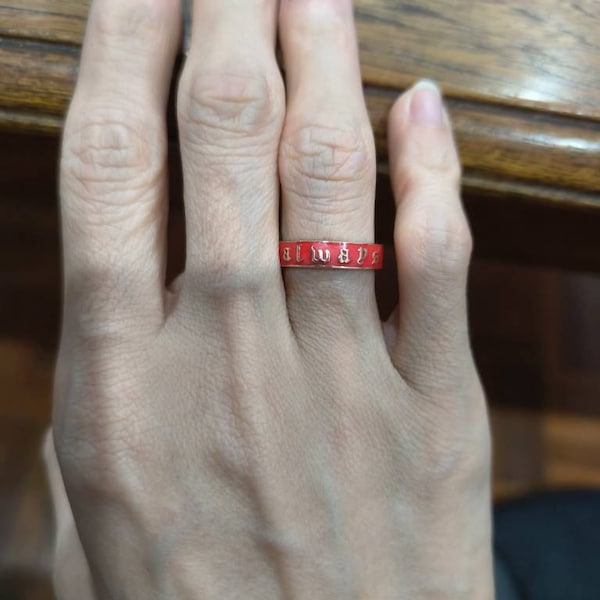 Lips Ring | Red Enamel Lip Ring | Lips Kiss Ring | Lover Lips Ring ...