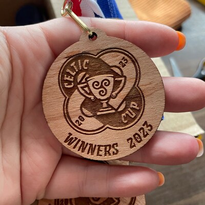 Engraved Wooden Golf Trophy Award With Logo & Wording for Golf Clubs ...