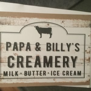 Personalized Creamery Sign Milk Butter Ice Cream 8 X 12 Metal - Etsy