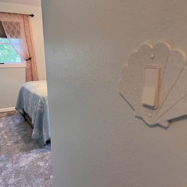 Shell Light Switch Cover – Ice Blue White Marble | Coastal 1 Gang Wall ...