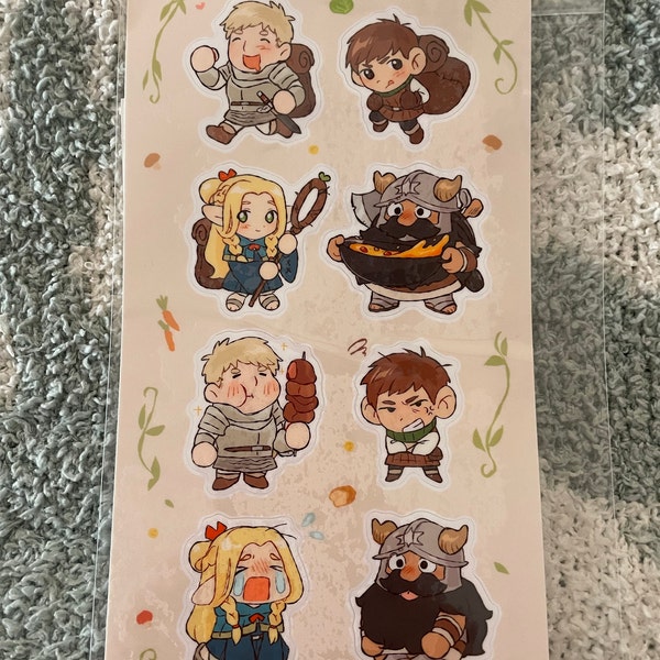 Dungeon Meshi Sticker Sheet: Matte Vinyl Dunmeshi (4x6) - Etsy