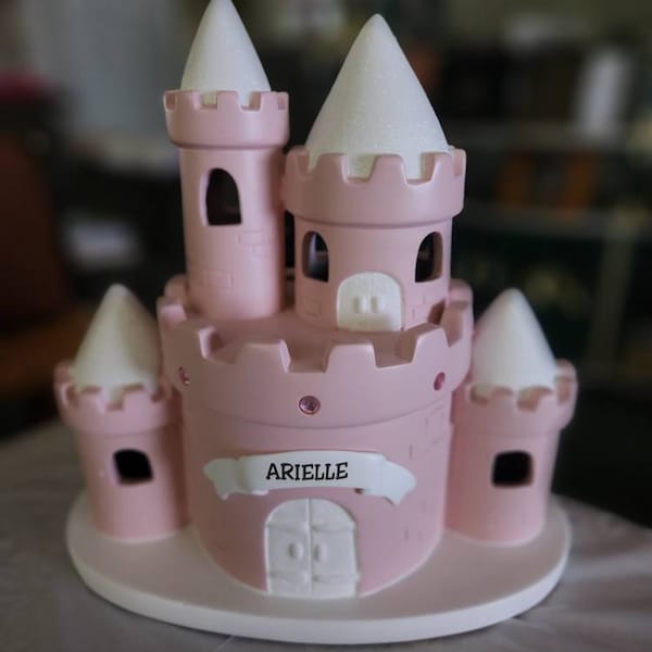 Personalized Pink Princess Castle Piggy Bank - Personalized Gift for ...