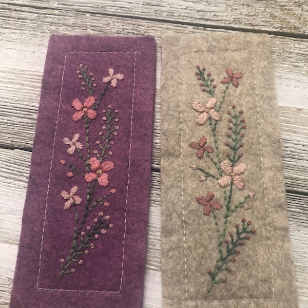PDF Pattern Bookmark Floral Hand Embroidery Full Tutorial DIY With DMC ...