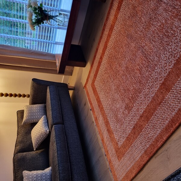 Ultra-thin Rugs, Beige Blue Cream Rug, Non-slip Rugs, Washable Rugs ...