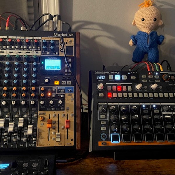 Tascam Model 12 Mixer Tabletop Stand 3d Printed Black W/non-abrasive ...