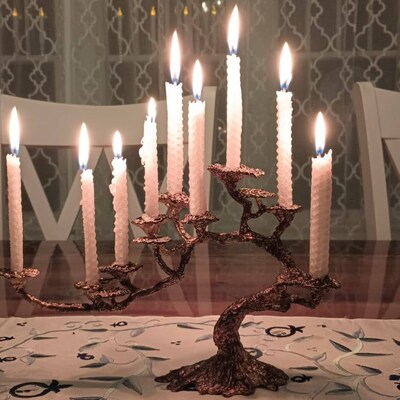 Chanukah Menorah Bonsai Tree Unique Hanukkah Menorah Modern Rustic Look ...