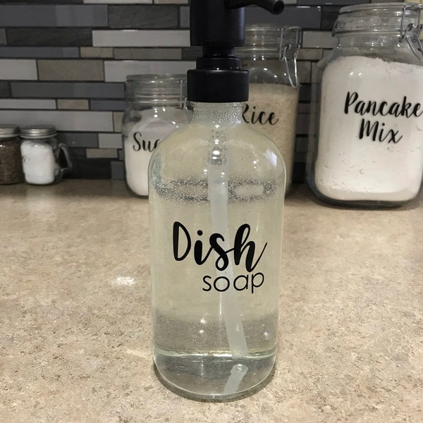Soap Bottle Stickers. Dish Soap Decal. Hand Soap Decal. Wash Your Hands ...