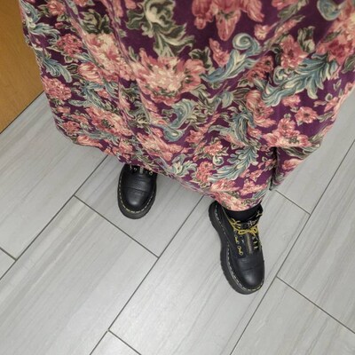 Plus Size / Bust 50 / Waist 48 / Hip 52 / Vintage 90s 00s Blue Floral ...