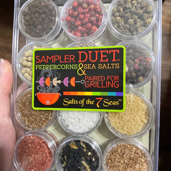 The WORLD TIN Gourmet Sea Salt Sampler 16 All Natural Salts From Around ...