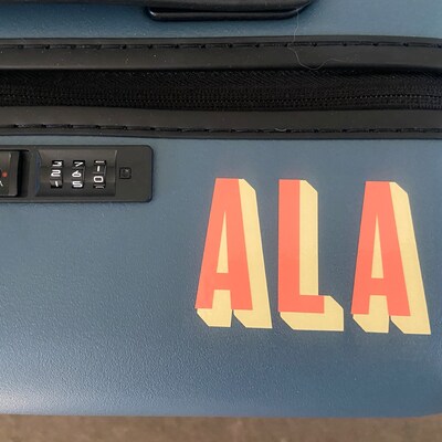 Shadow Double Layer Vinyl Monogram Decal Sticker, Luggage Sticker ...