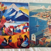 Chile Art Print, Vintage Chilean Floral Poster, Indigenous Art, Folk ...