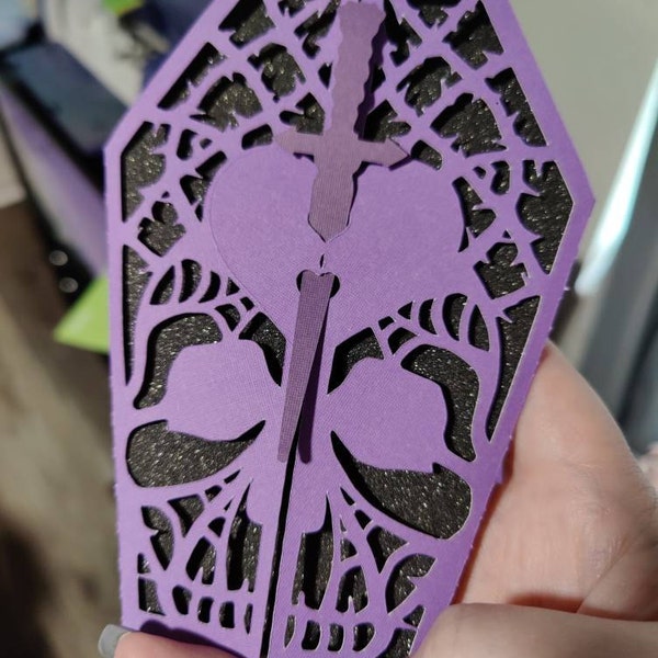 Skull Vines Coffin Card SVG Digital Download - Etsy