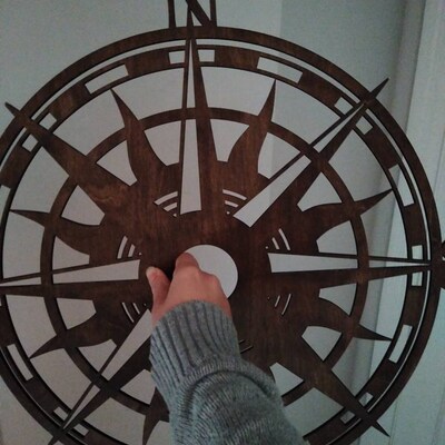 Wooden Compass Sign, Nautical Decor, Compass Decor, Beach Decor ...