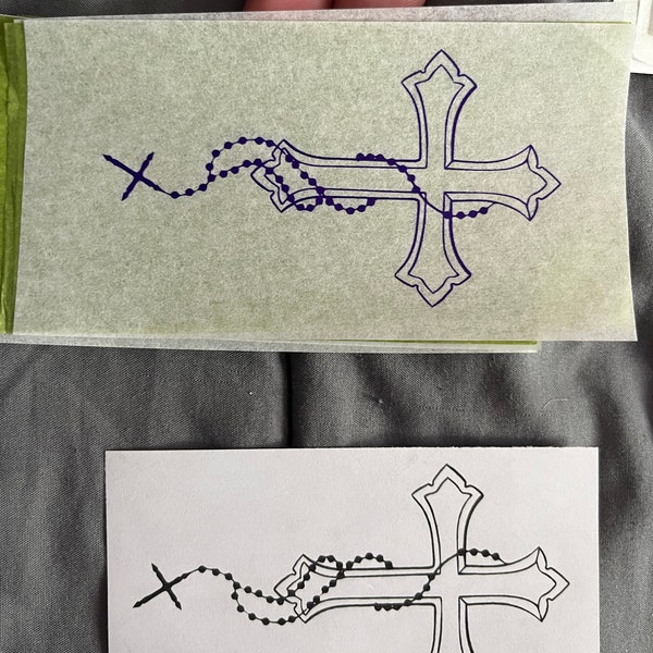 Pre-made Ready to Use Flash Cross Tattoo Stencils Set of 4 - Etsy