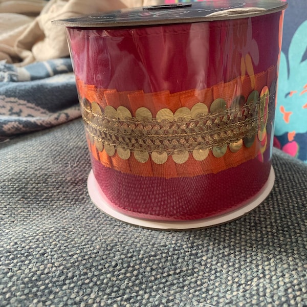 4" Pink Orange Nutcracker Frills, Farrisilk Ribbon, Pink Wired Ribbon ...