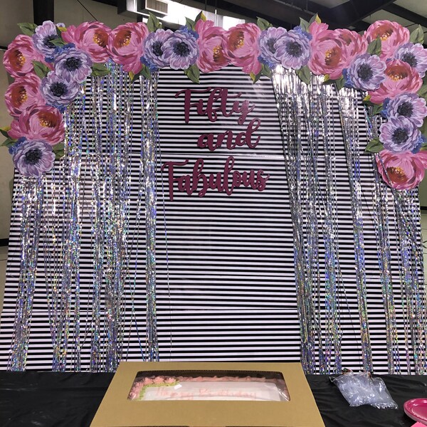 Fifty and Fabulous, Happy Birthday Sign, 50th Birthday Sign, 10 Inch ...