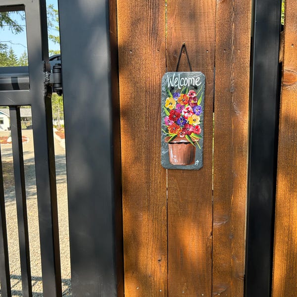 Slate Plaque, Hand Painted Slate Sign, Fall Sign, Autumn Slate Plaque ...